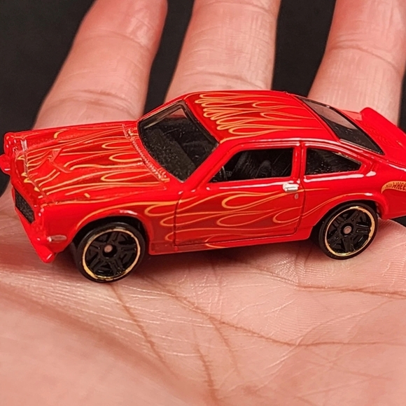 Mattel | Toys | Red Toy Car With Flame Design | Poshmark